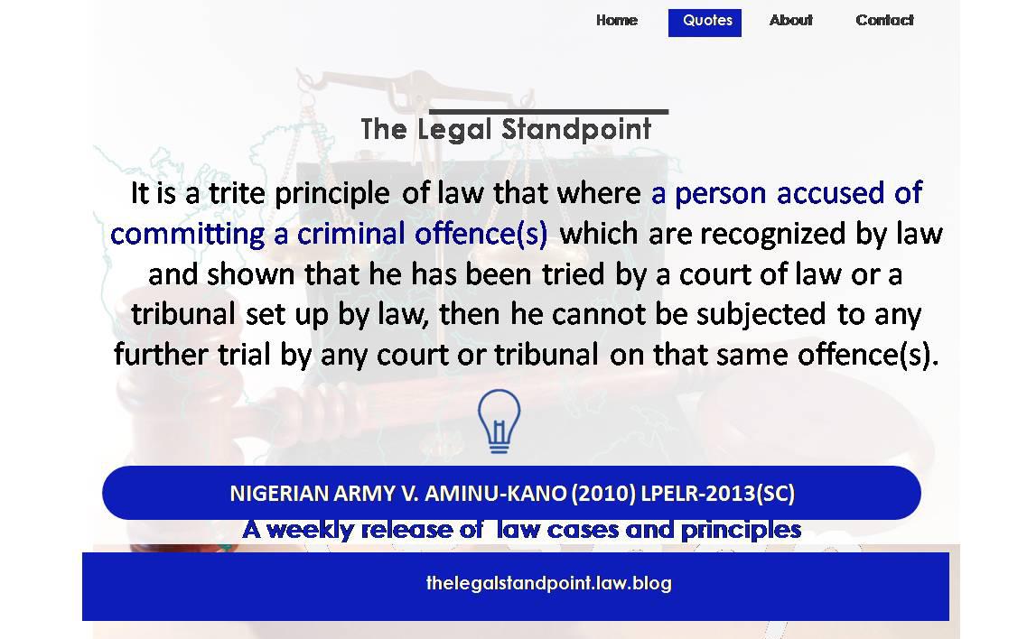 LSP003: The Doctrine of Double Jeopardy – THELEGALSTANDPOINT